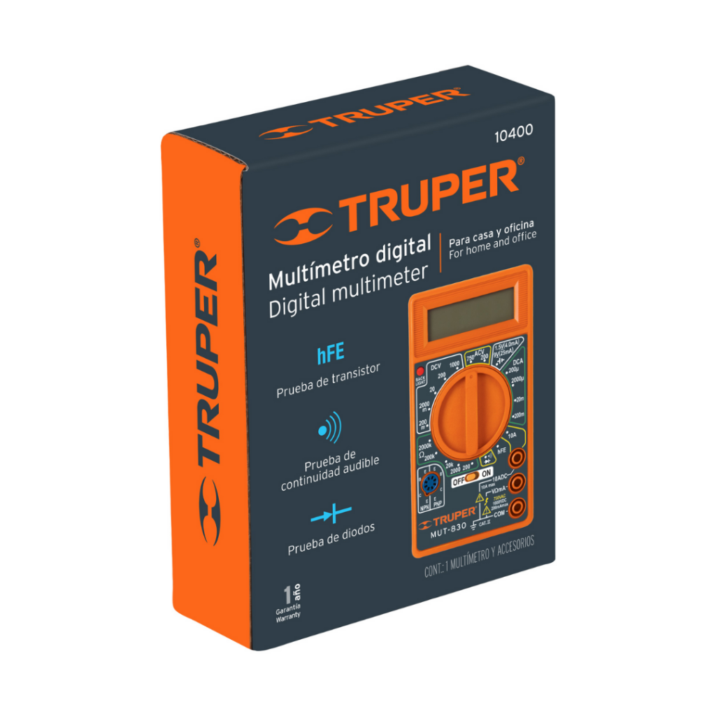 Multímetro Multitester Escolar Digital Truper Mut-830 – Fenix Import Perú